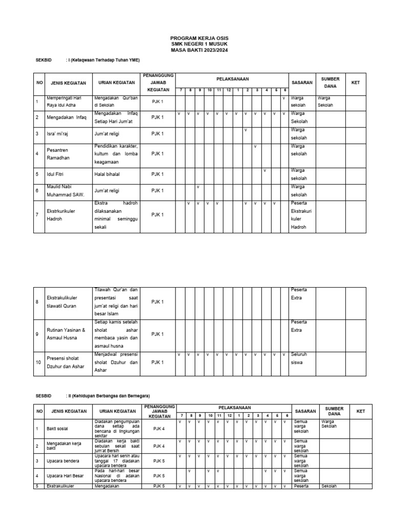Proker Osis 2023-2024 | PDF