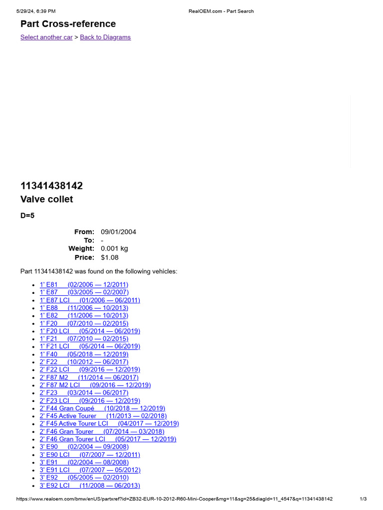 Mini Valve Collet | PDF | Cars Of Germany | Sports Car Manufacturers