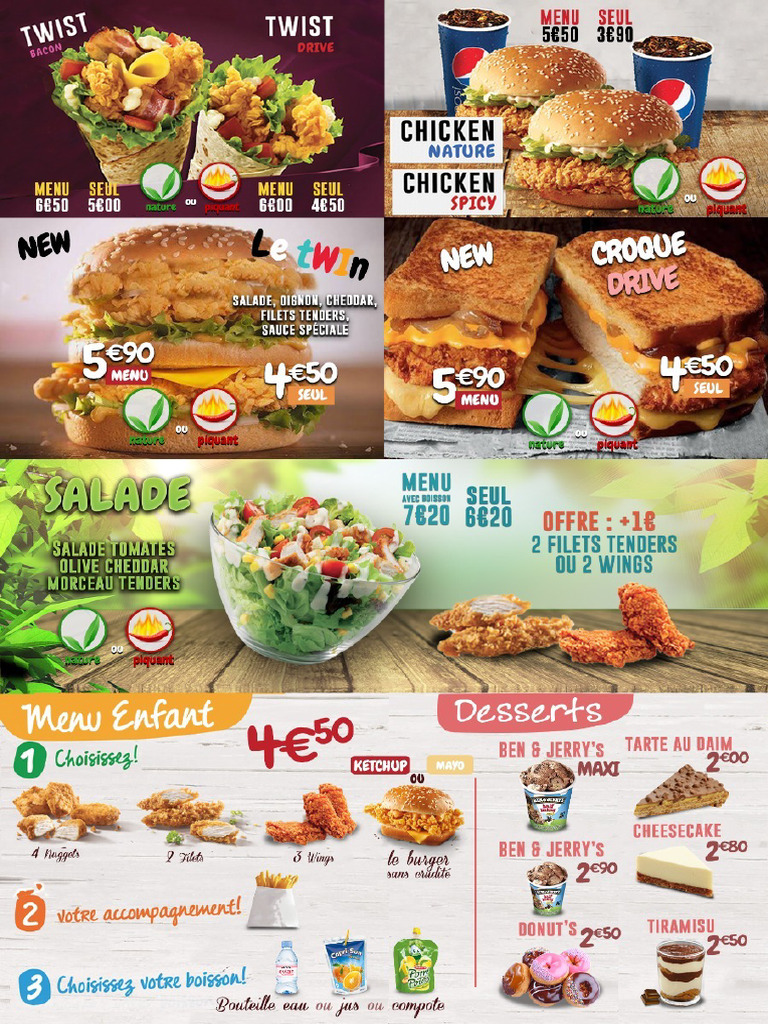 Chicken Drive Menu | PDF