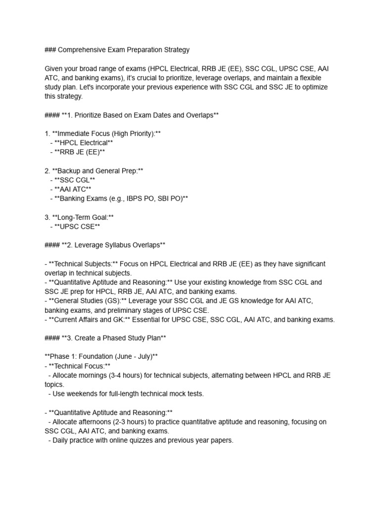 Comprehensive Exam Preparation Strategy | PDF | Cognition
