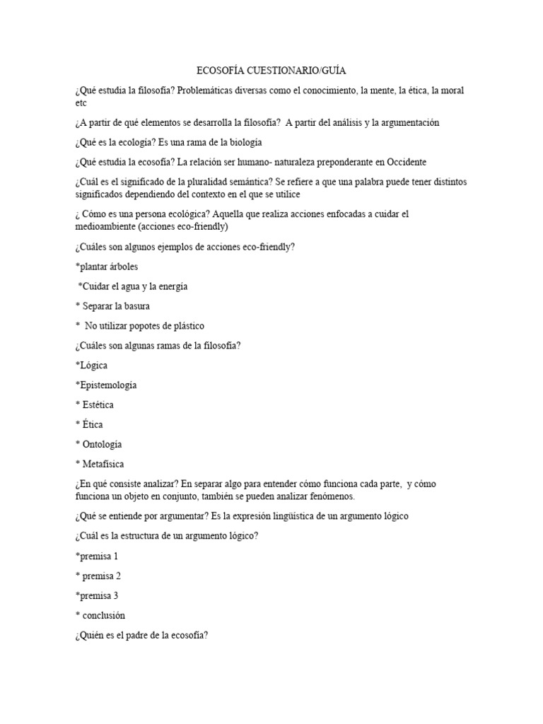 Ecosofía: Filosofía y Medioambiente | PDF | Entorno natural | Naturaleza