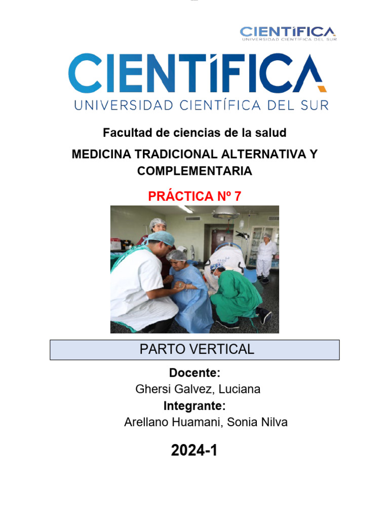 Guía 7 Med Tradicional Alternativa y Compl Práctica de Parto Vertical | Descargar gratis PDF ...