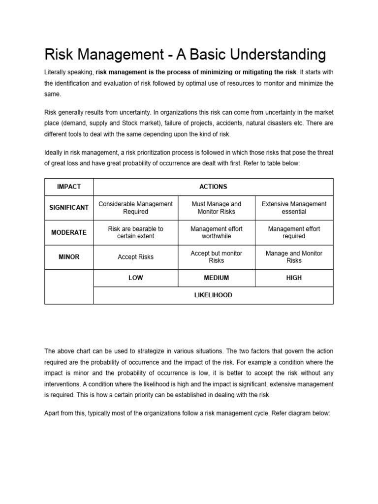 Risk Management | Download Free PDF | Risk | Risk Management
