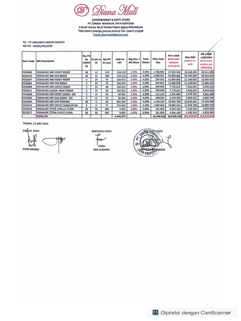 Contoh PO | PDF