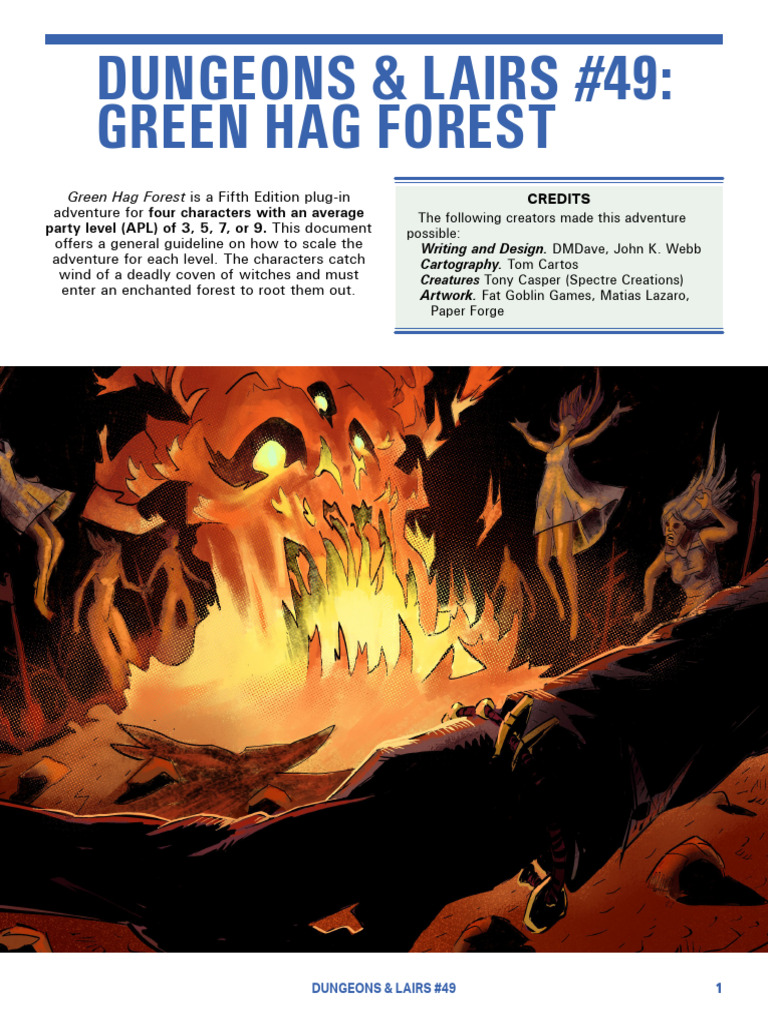 Green Hag Forest Adventure Guide | PDF | Copyright | Derivative Work