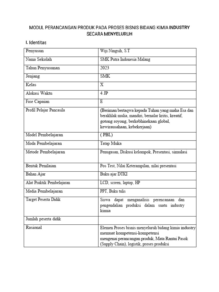 Modul Ajar TP 1 Ppic-Smkpim | PDF