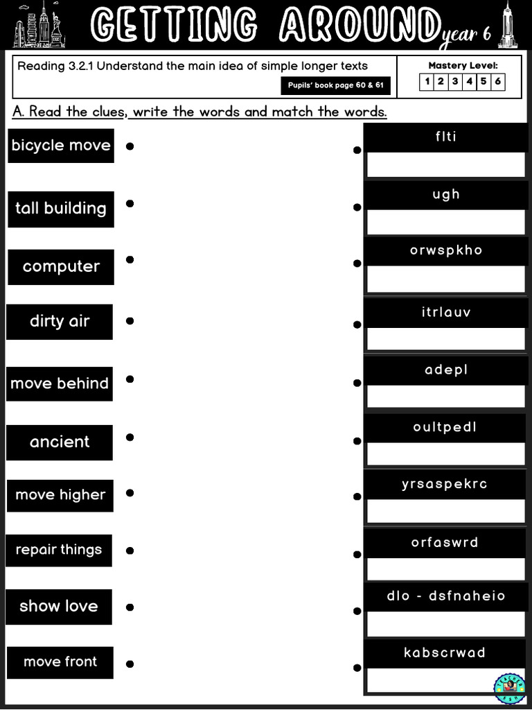Getting Around - Year 6 Flashcards | PDF
