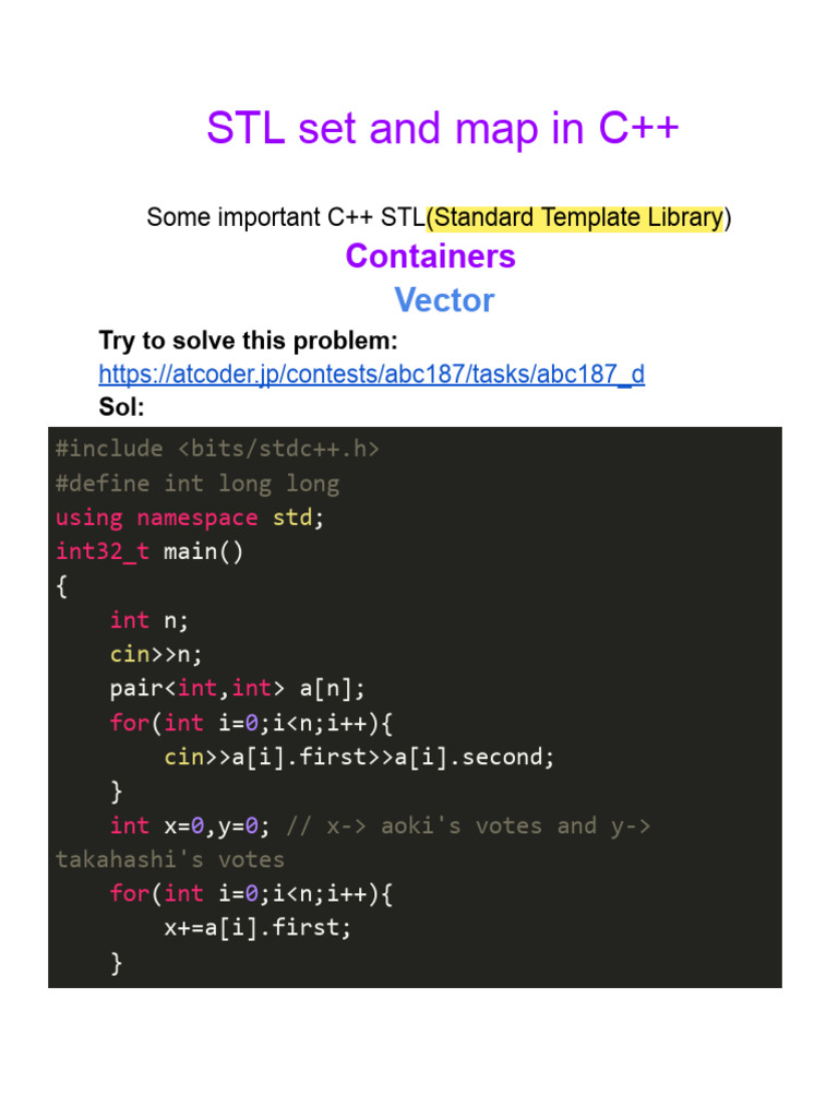 CodeISM Class 5 (STL Set, Map) | PDF | C++ | Function (Mathematics)