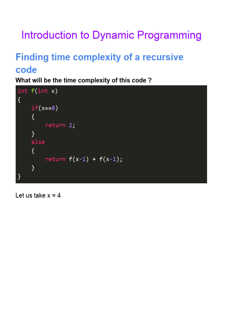 CodeISM Class 18 (Introduction To DP) | PDF | Dynamic Programming ... CodeISM Class 18 (Introduction To DP) | PDF | Dynamic Programming ...