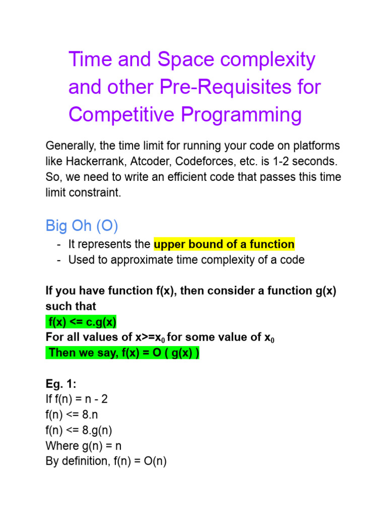 Codeism Class 3 A Time Complexity Pdf Programming Paradigms Computing 1133