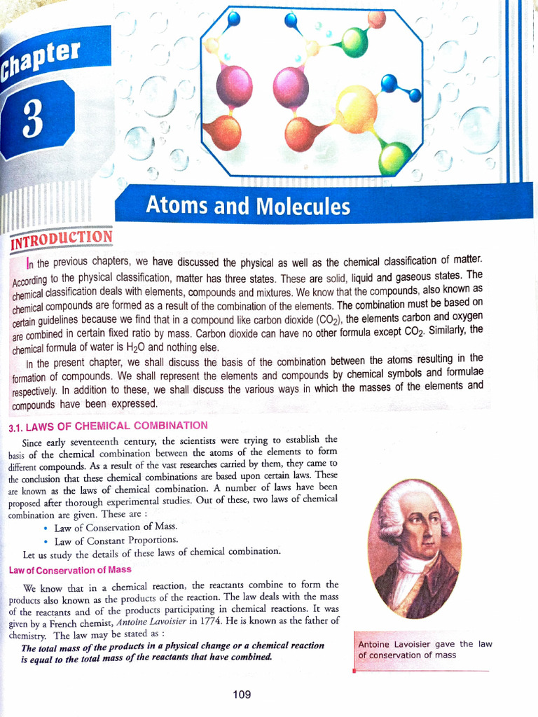 Dinesh Chemistry 9 Chapter 3 | PDF