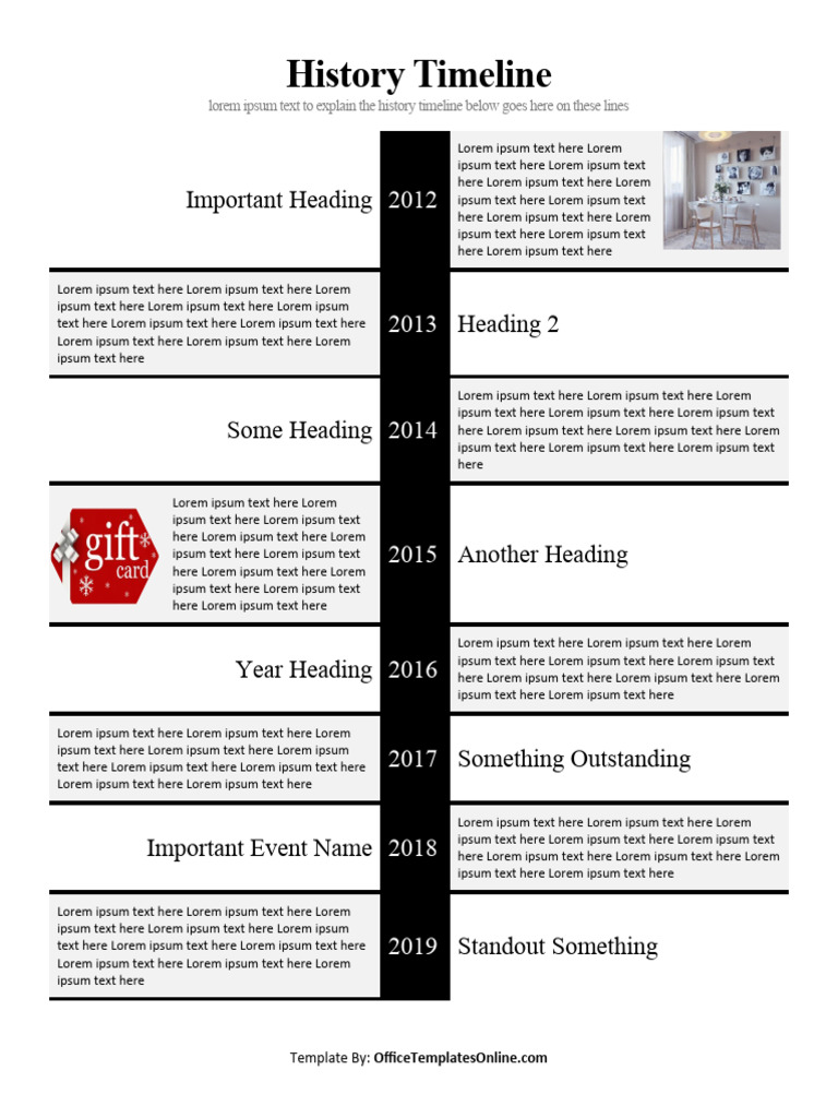 History Timeline Template | PDF | Career & Growth | Business