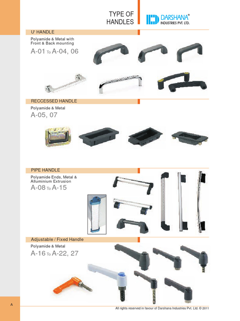 DARSHANA Handles&knob | PDF | Sheet Metal | Pipe (Fluid Conveyance)