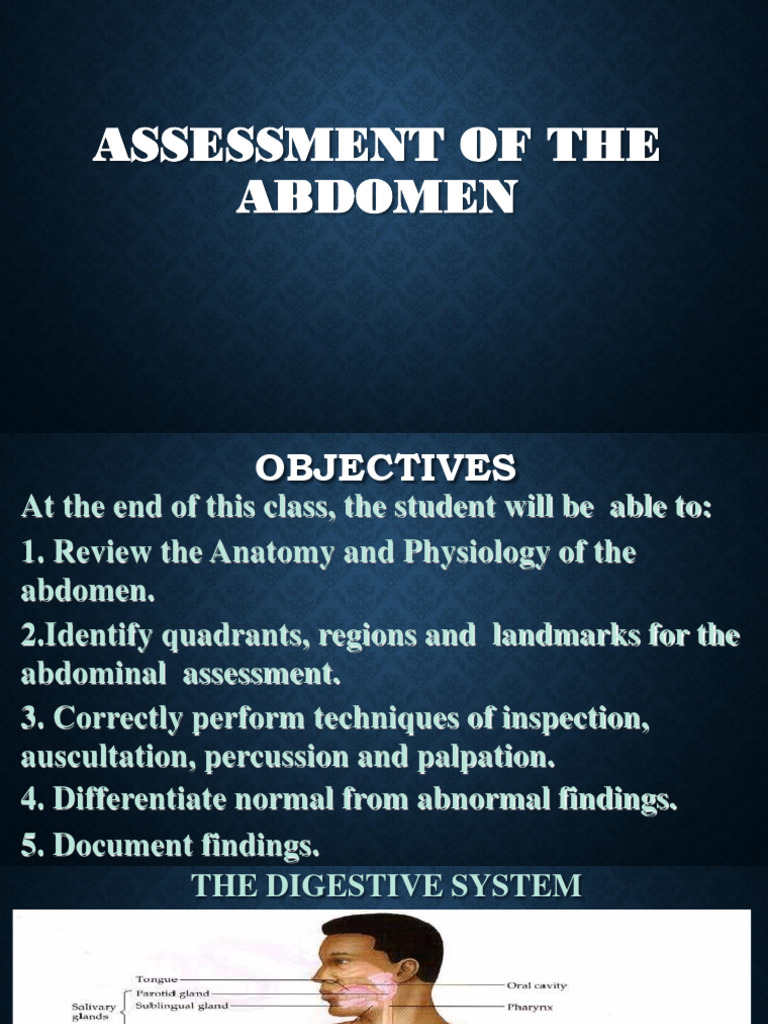 ASSESSMENT-OF-ABDOMEN- for students | PDF | Abdomen | Medical Specialties