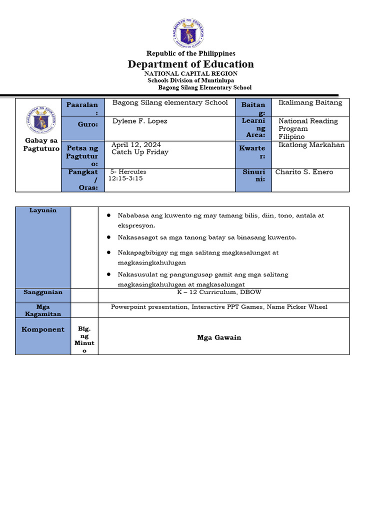 NRP Filipino APRIL-12 | PDF