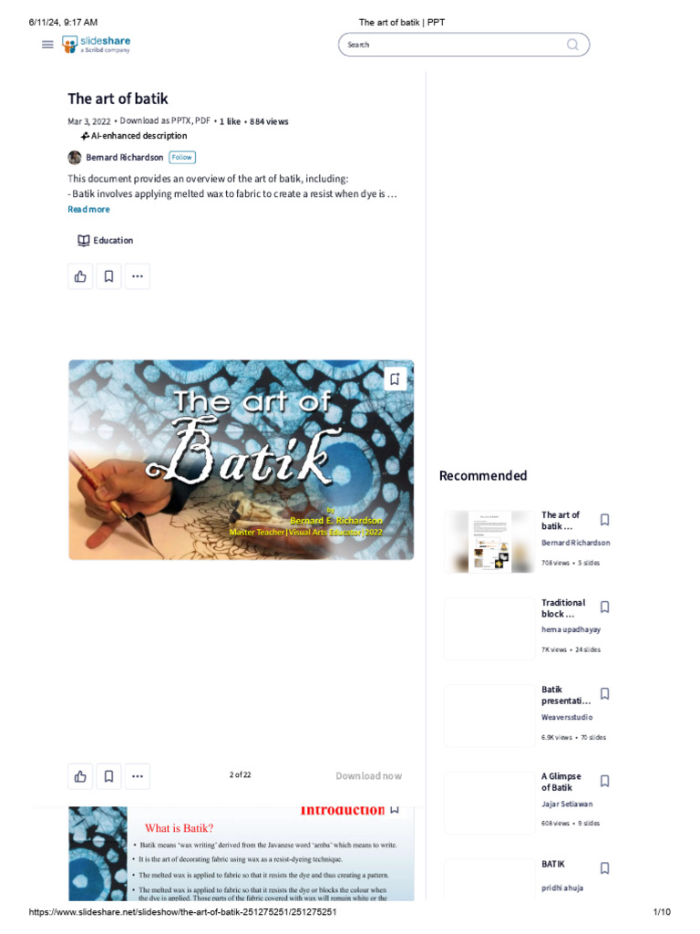 The art of batik _ PPT2 | PDF | Clothing | Textile Arts