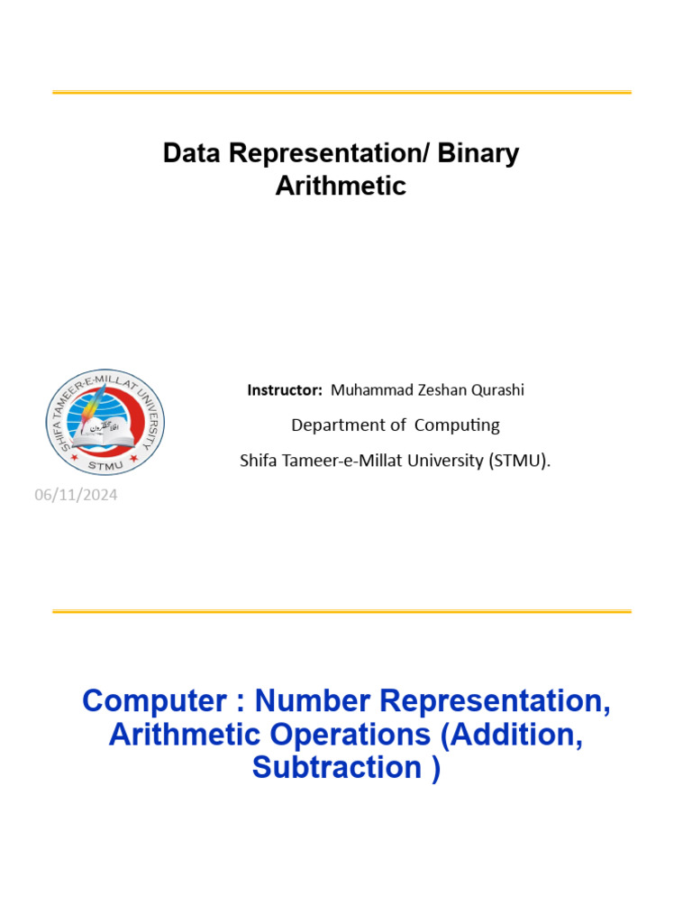 Lecture 4-5 Binary Arthmetics | PDF | Binary Coded Decimal | Subtraction