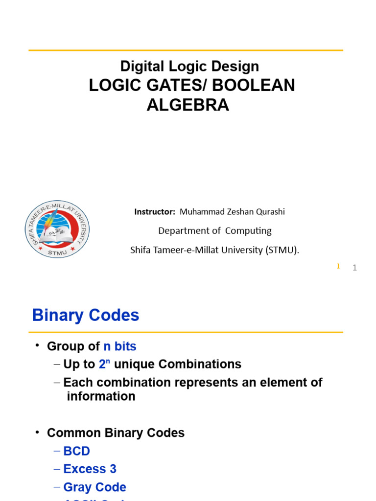 Lecture 7 8 Logic Gates Pdf Boolean Algebra Teaching Mathematics