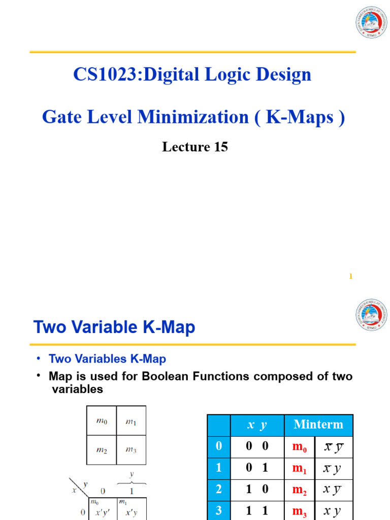 Lecture 15 Gate Level Minimization K Map Pdf Algebra Mathematics