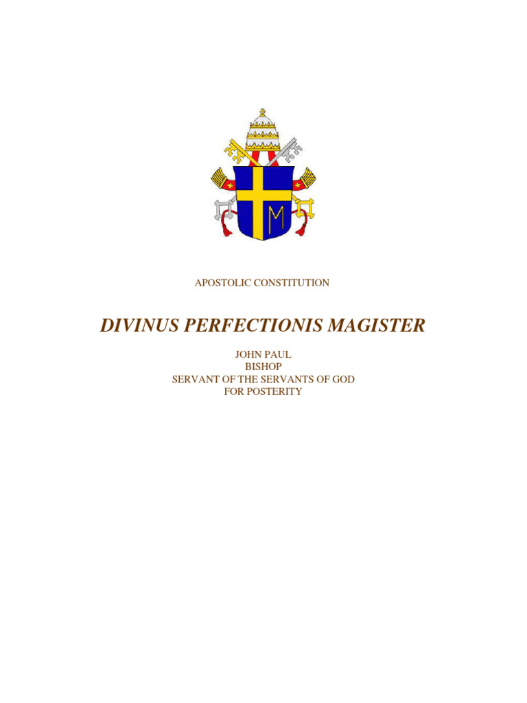 APOSTOLIC CONSTITUTION | PDF | Jesus | Religious Belief And Doctrine