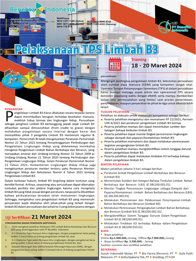 03 HAZ06 - Pelaksanaan TPS Limbah B3 | PDF