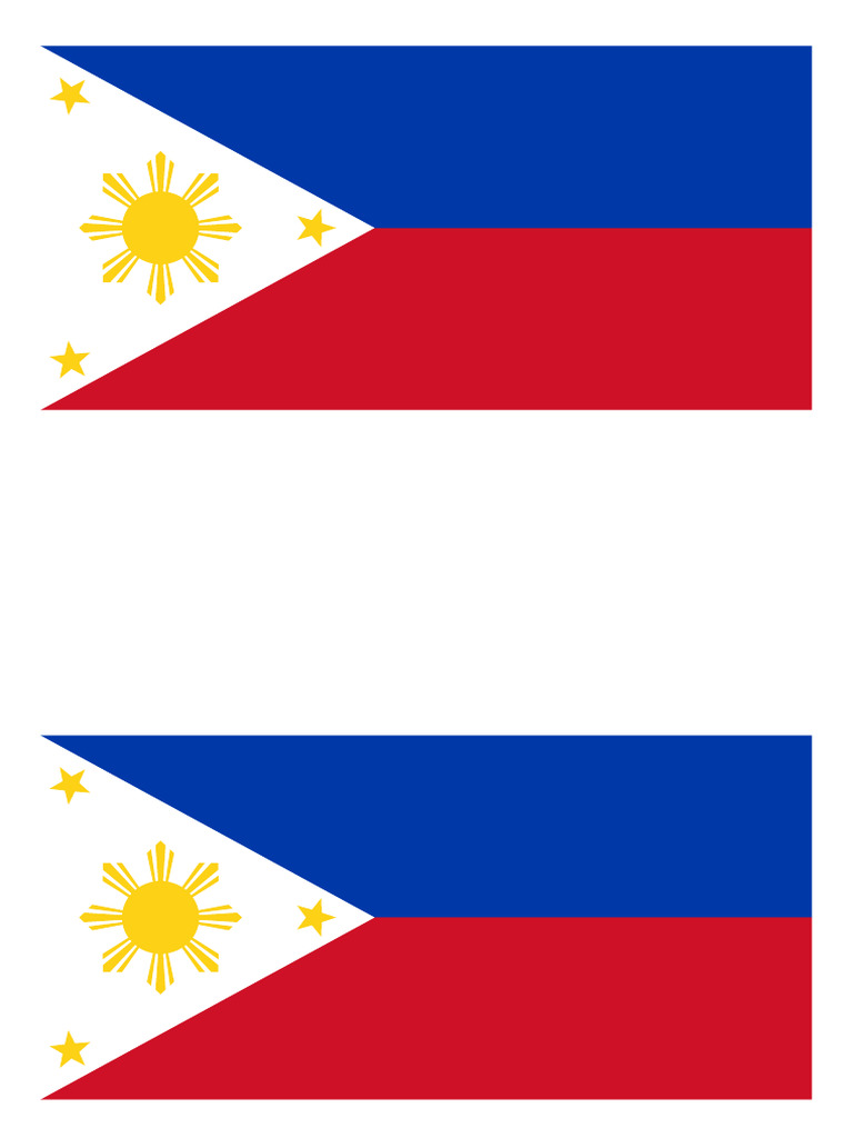 Philippines Flag A5 Size | PDF