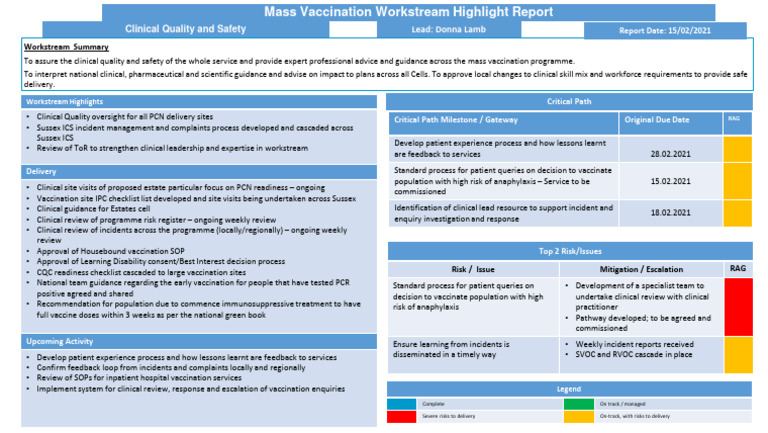 3b - Appendix 1 - Clinical and Quality Cell Highligh Report 15.2.21 ...