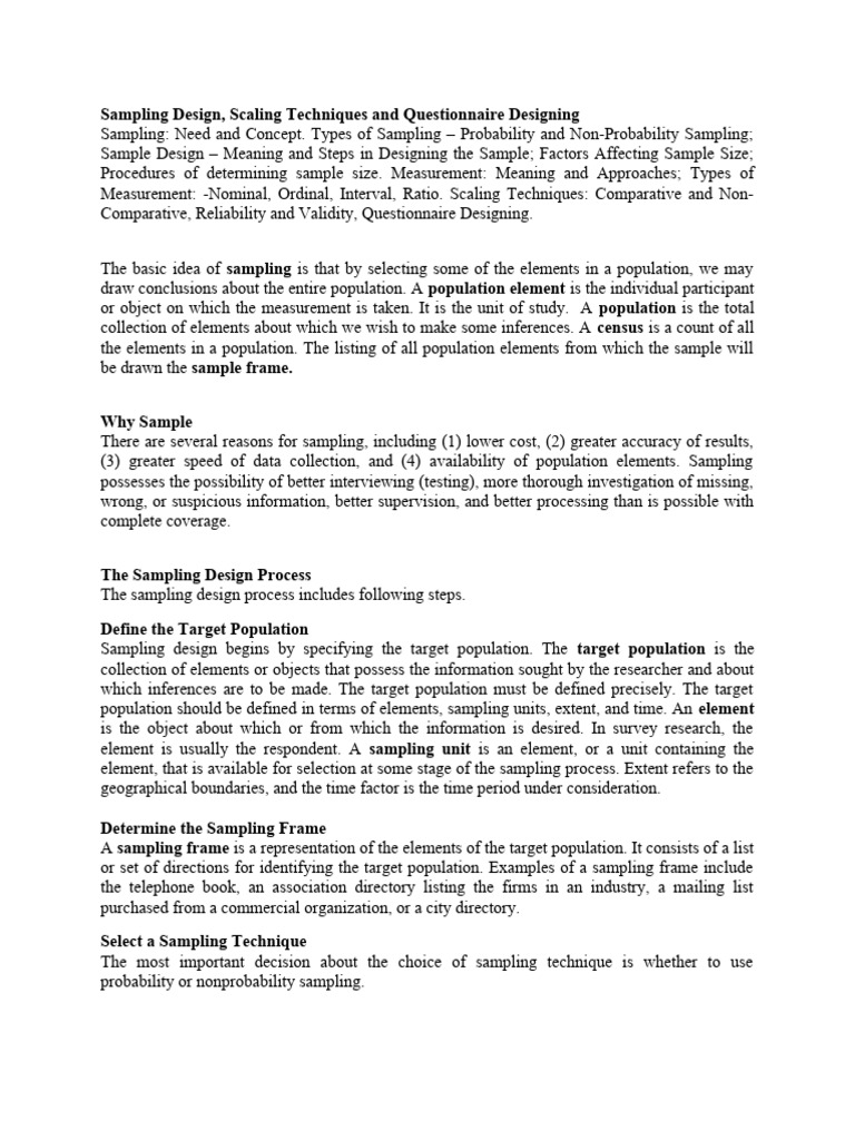 BRM | Download Free PDF | Sampling (Statistics) | Level Of Measurement