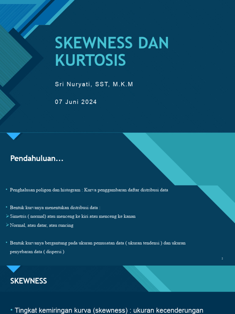 Skewness Dan Kurtosis. | PDF