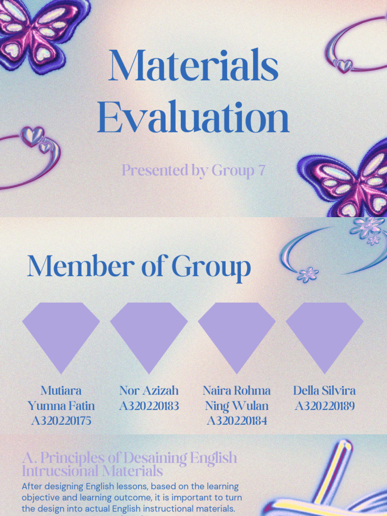 Group 7 Materials Evaluation | Download Free PDF | Learning | Evaluation