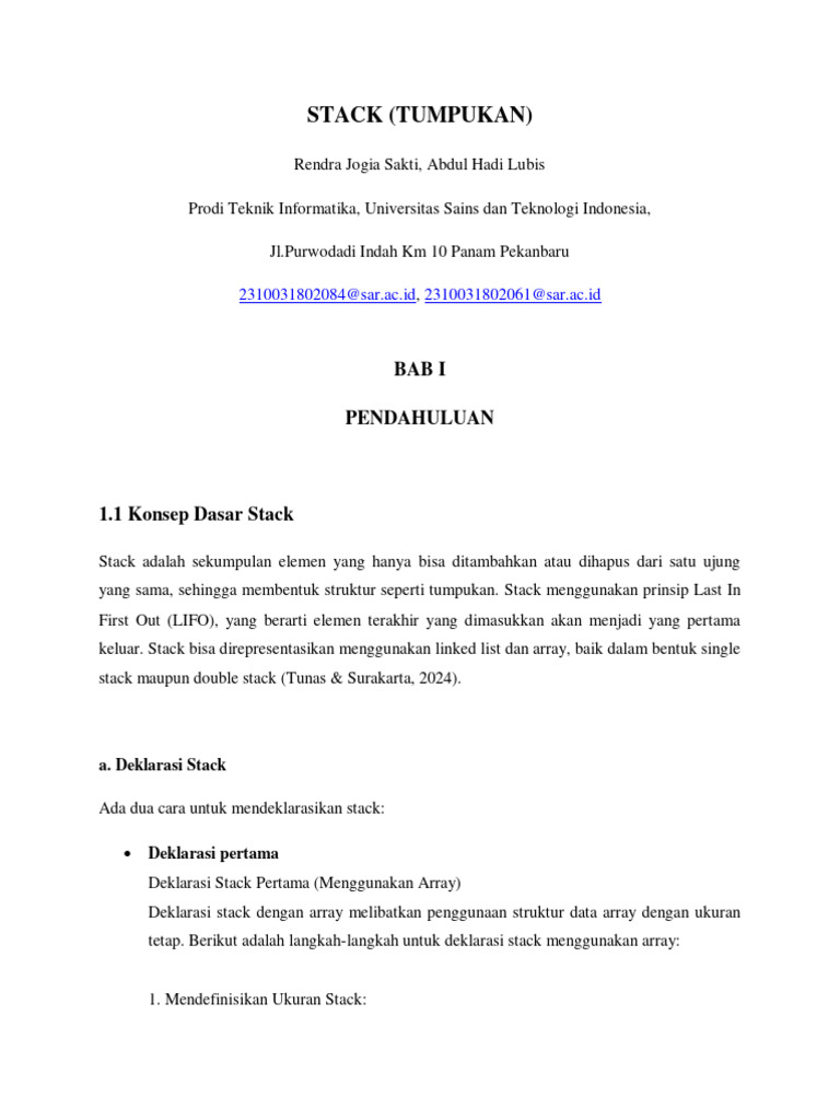 STACK | PDF | Komputer