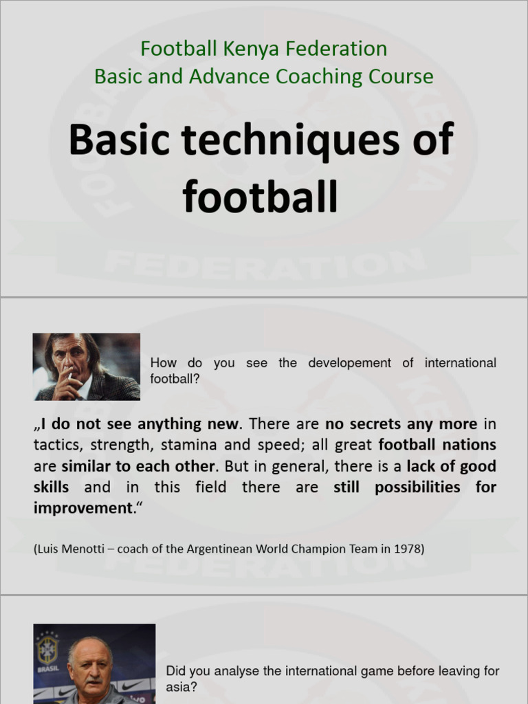 Essential Football Techniques Guide | PDF | Association Football | Team ...