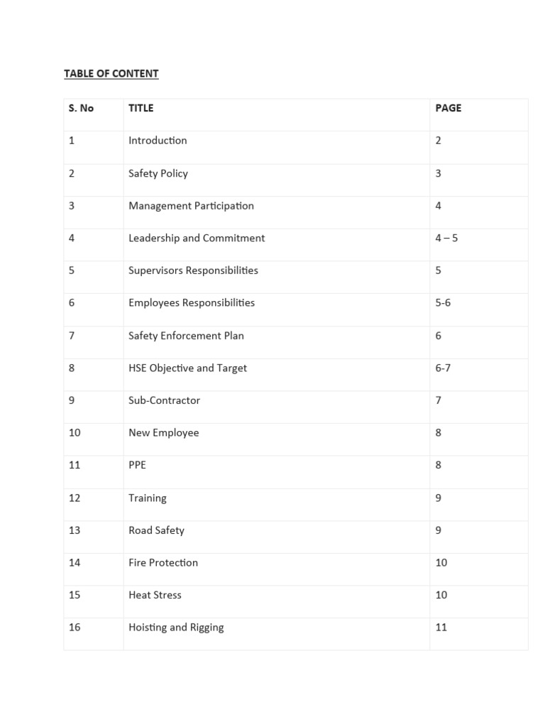H S E PLAN | Download Free PDF | Hyperthermia | Occupational Safety And Health