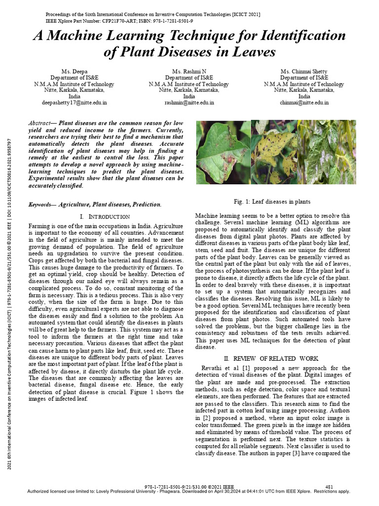 A_Machine_Learning_Technique_for_Identification_of_Plant_Diseases_in_Leaves | Download Free PDF ...