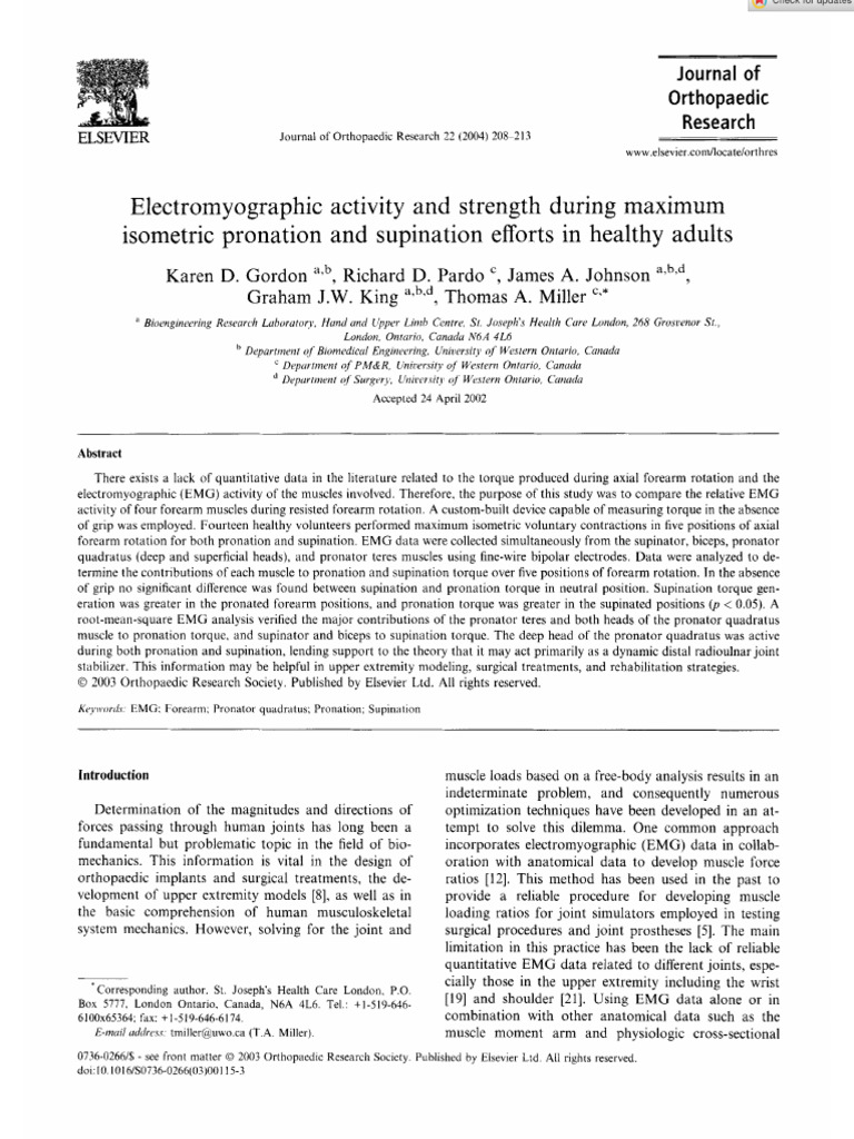 Journal Orthopaedic Research - 2006 - Gordon - Electromyographic ...