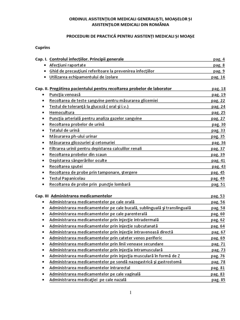 Proceduri Nursing | PDF