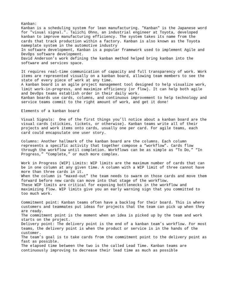 KANBAN | Download Free PDF | Information Technology Management | Computing