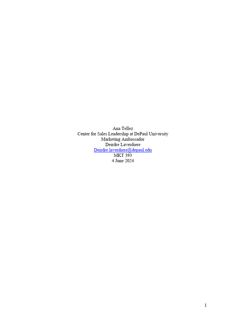 DePaul's Center for Sales Leadership Overview | PDF | Sales | Social Media