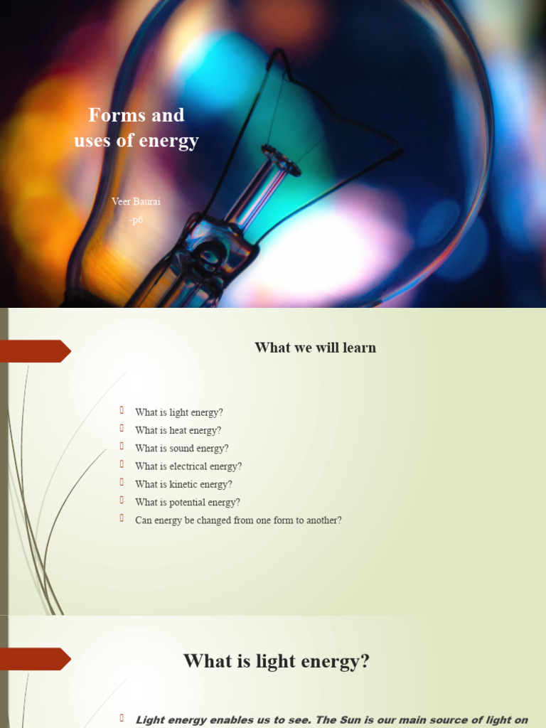 Forms and Uses of Energy | Download Free PDF | Potential Energy ...