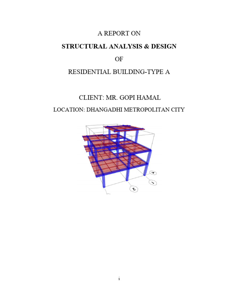 Gopi Hamal Type a Structural Report | PDF | Earthquake Engineering ...