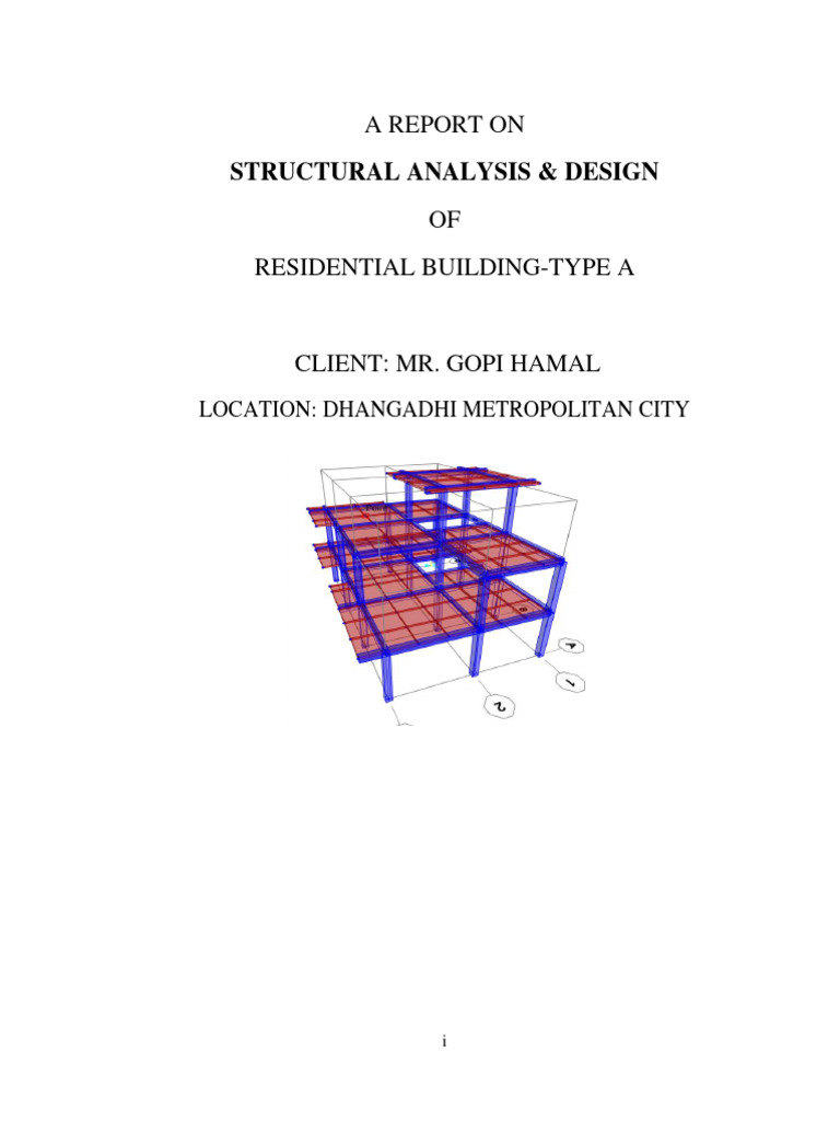 gopi hamal Type A structural report | Download Free PDF | Earthquake Engineering | Beam (Structure)