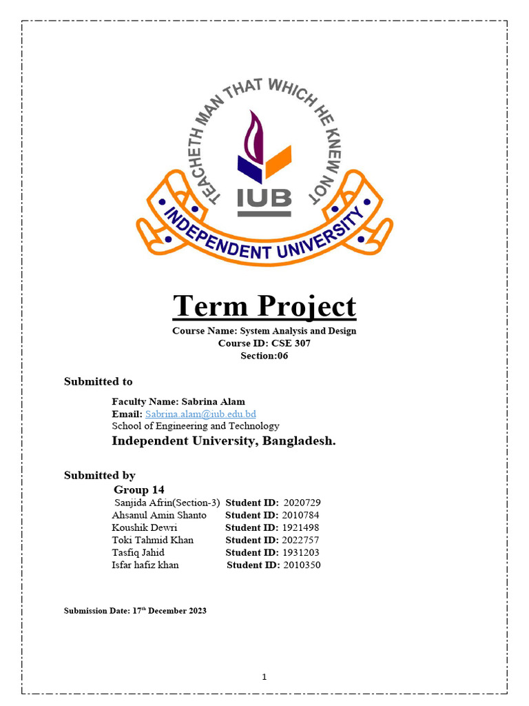 TP CSE307 Sec06 Autumn 2023 Group14 TransChain | PDF | Use Case | Class (Computer Programming)