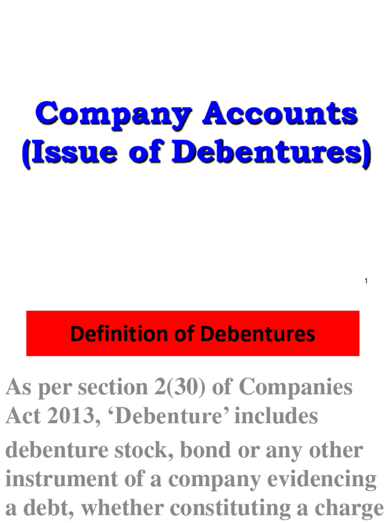 Issue of Debentures | PDF | Securities (Finance) | Debenture