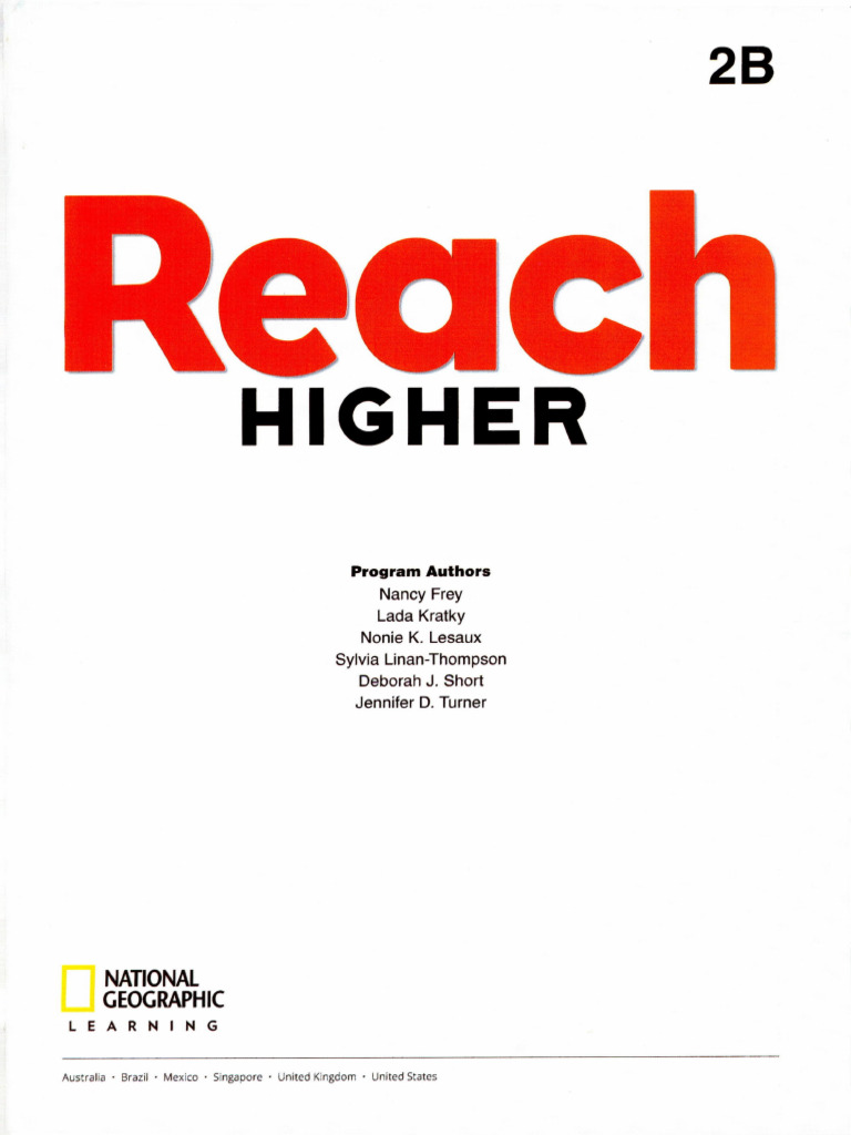 Reach Higher 2B Student Book | PDF