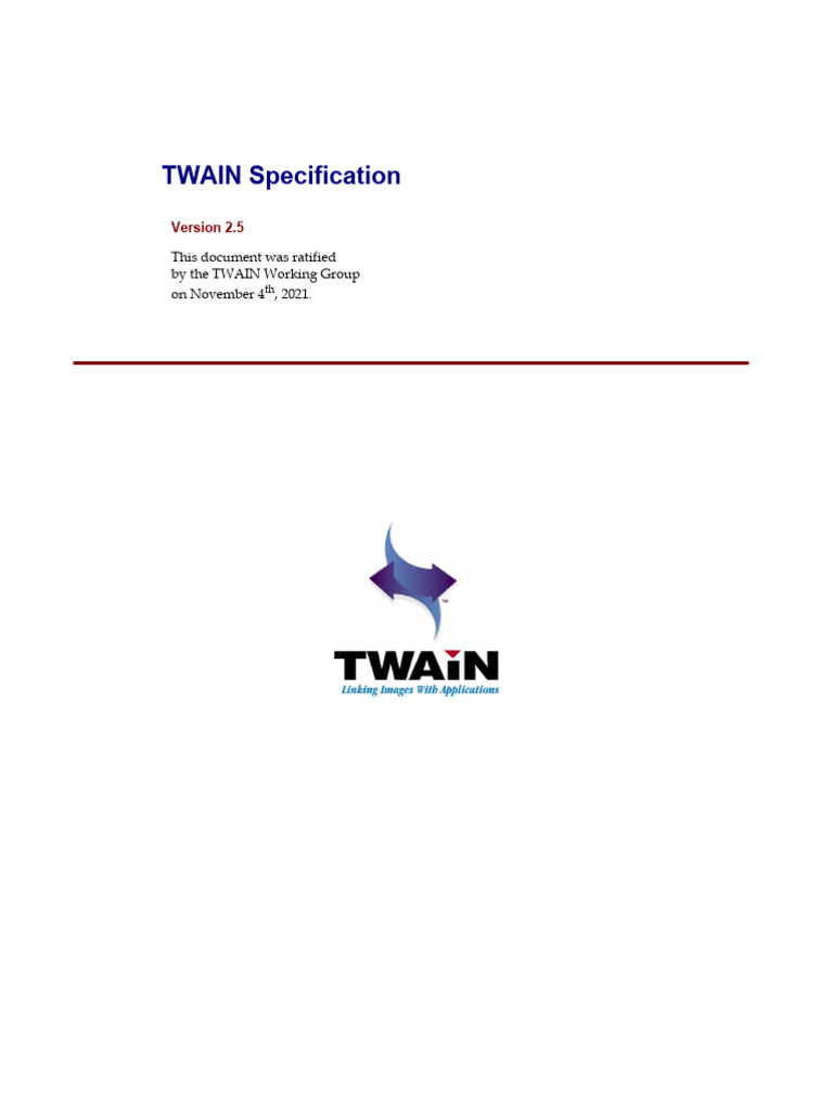 TWAIN 2.5 Specification | Download Free PDF | Image Scanner | Operating System