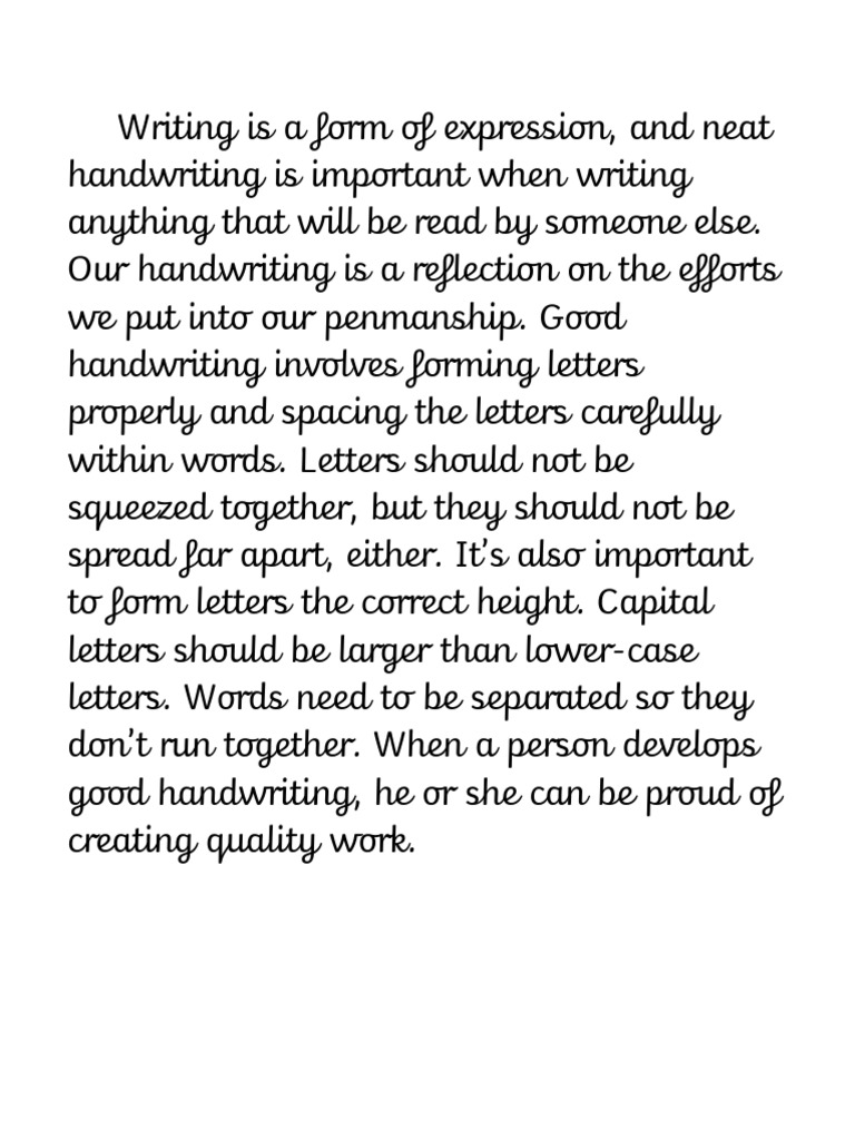 Handwriting 1 | PDF