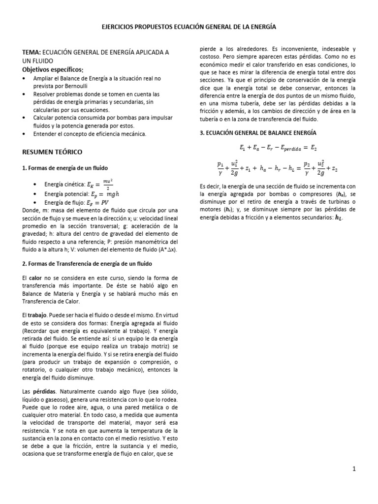 Ejercicios Propuestos EGE | PDF | Arrastrar (Física) | Calor