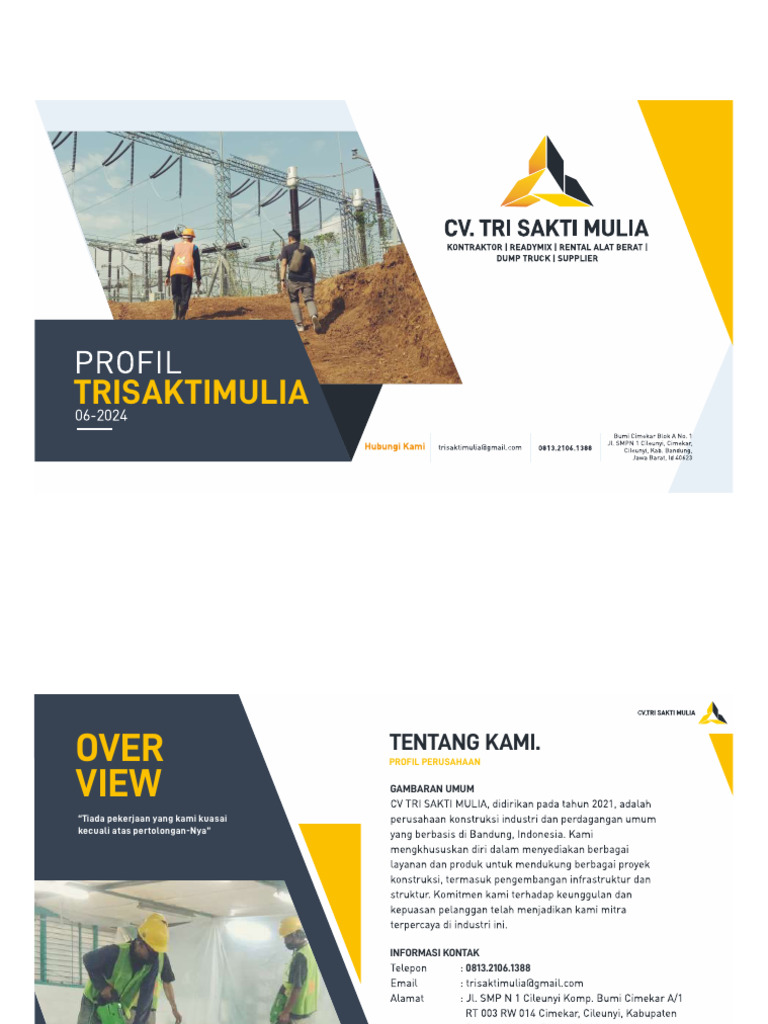 Company Profile Tri Sakti Mulia CV Juni 2024 | PDF