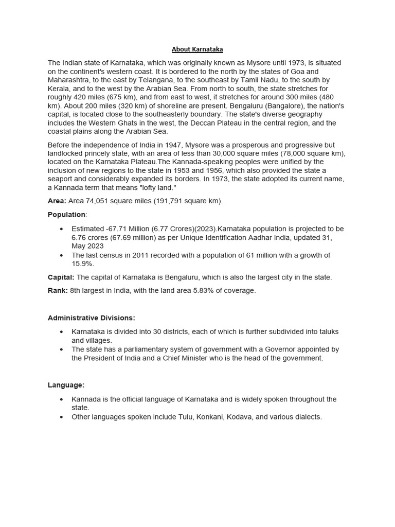 About Karnataka Pdf Legislature Bangalore