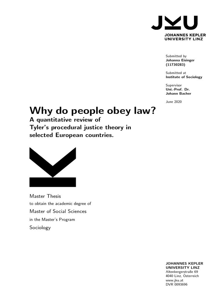 Why Do People Obey Law | PDF